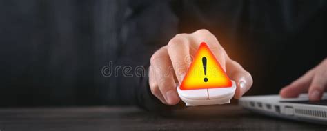 Human Using Laptop Computer System Hacked Warning Alert Stock Image Image Of Spyware