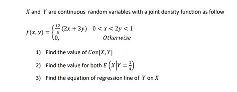 Solved X And Y Are Continuous Random Variables With A Joint Chegg