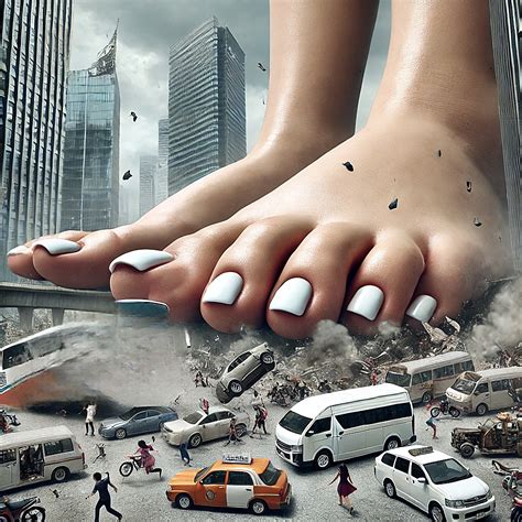 Giantess Barefoot Crush By 3741tu On Deviantart