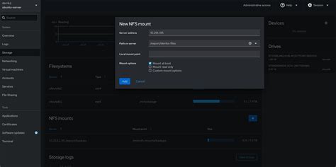 Configure NFS On A Linux Server With Cockpit Addictive Tips Guide