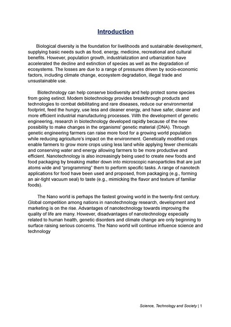 Chapter Lecture Note About Genetically Modified Organisms