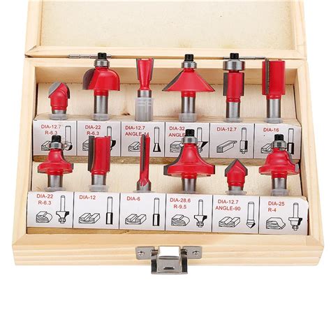 12pcs Wood Cutter Router Bit Set 8mm Shank Mill Rotary Tool For Wood