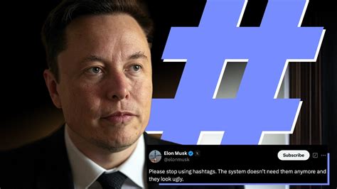 elon musk calls hashtags ugly claims twitter s algorithm doesn t need
