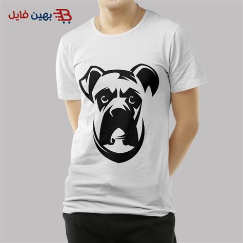 فایل طرح روی تی شرت سگ