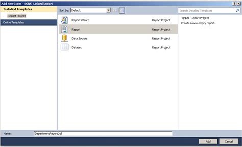 Ssrs Report Linked Reports