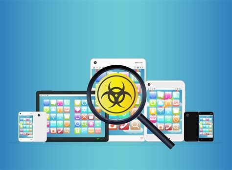 Smartphone And Tablet Detected Virus Vector Art At Vecteezy