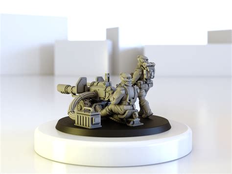 Stl File Scifi Desert Troopers Heavy Weapon Squad 40000 And Opr Compatible 🏜️・3d Printing Idea
