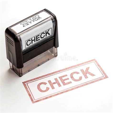 Check Stamp Isolated On White Background Stock Illustration