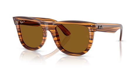 Wayfarer Reverse Zonnebrillen In Glanzend Havana Gestreept En Polarized