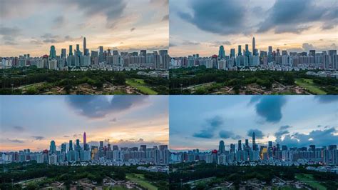 4k深圳福田cbd城市落延时4096x2304高清视频素材下载编号13497006实拍视频光厂vj师网