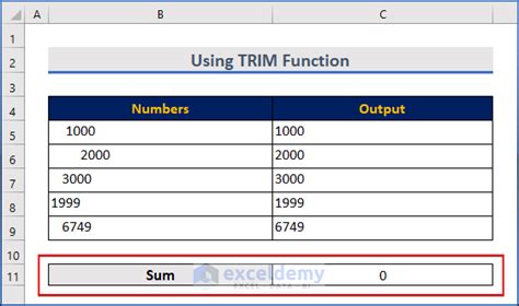 How To Use The TRIM Function In Excel Examples