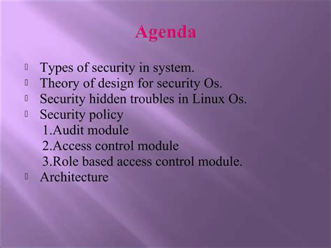 Design For Security In Operating System Ppt
