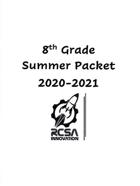 8 Th Summer Packet Pdf