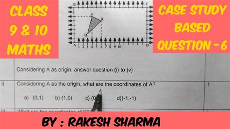 Case Study Based Questions Class 10 Coordinate Geometry Cbse Class10