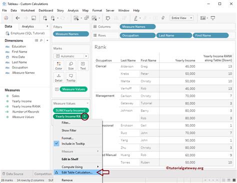 Tableau Rank Calculation Advanced
