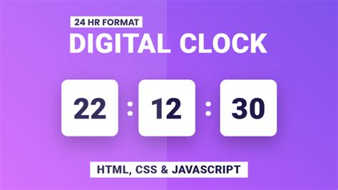 Digital Clock HTML CSS Javascript Coding Artist