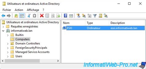 Joindre Lhyperviseur Vmware Esxi 67 à Un Domaine Active Directory