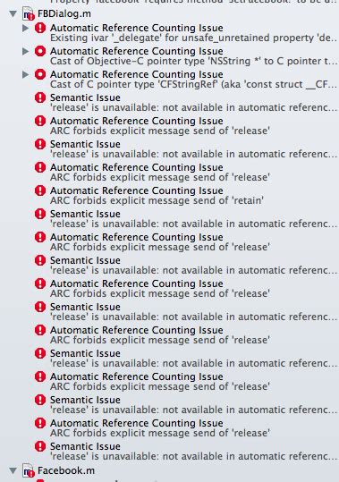 Ios Trouble Integrating Facebook Into Iphone App Stack Overflow