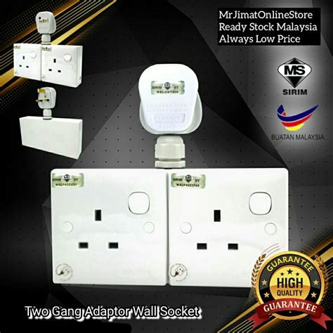 Heavy Duty 2gang T Adaptor Extension Socket Wall Socket Adaptor Extension Shopee Malaysia