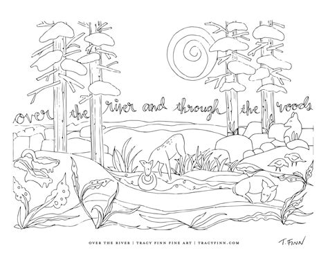 Creek Coloring Page Coloring Pages