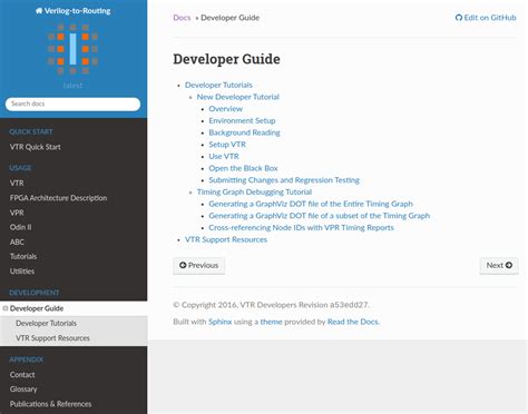 Markdown Files Fail To Link Into Documentation · Issue 1357 · Verilog To Routingvtr Verilog To