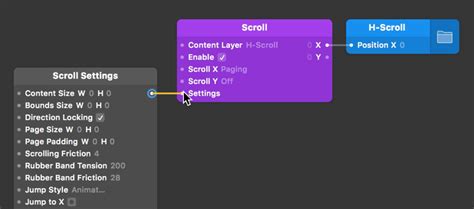 Origami Studio Horizontal Scrolling