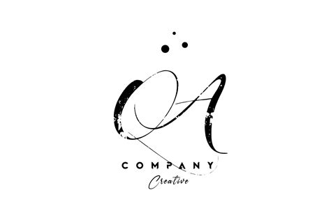 Handwritten Vintage QA Alphabet Letter Logo Icon Combination Design With Dots 20876932 Vector