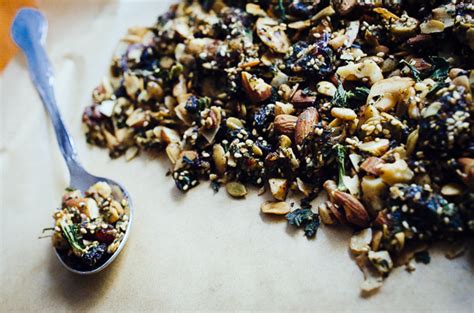 Grain-Free Kale Granola, aka, Green-Ola (Paleo Granola)