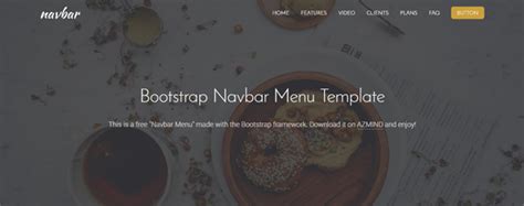 Bootstrap Navbar Menu Templates
