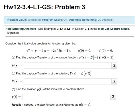 Solved Hw12 34 Lt Gs Problem 3 Problem Value 10 Points