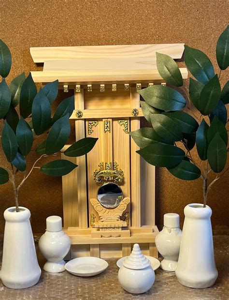 Japanese Kamidana Shinto Shrine Set Handmade Shinto Altar With Sacred