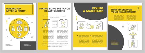 Problem Solving In Relationship Brochure Template Long Distance Leaflet Design With Linear