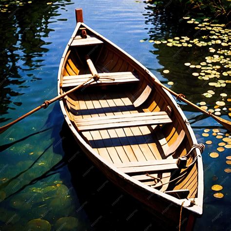 Premium Photo Rowboat Old Traditional Wooden Rowing Boat For