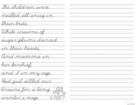 Christmas Copywork Cursive Handwriting Practice Tpt