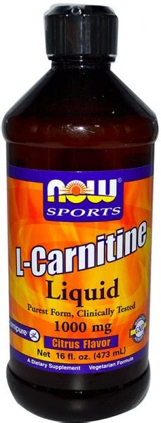 Спортивное питание Now sports l-carnitine liquid 1000 mg | отзывы