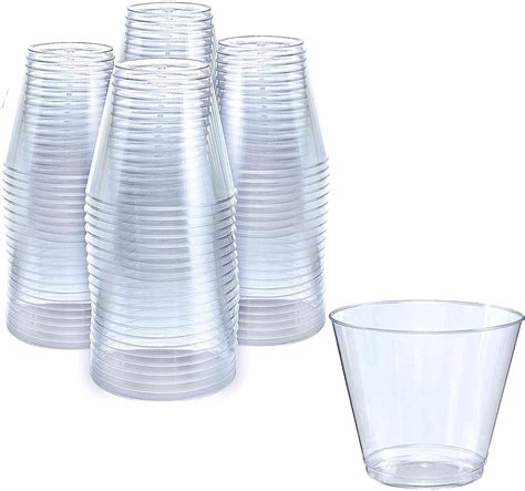 Prestee Small Clear Plastic Cups 5oz 400pk Hard Disposable Cups