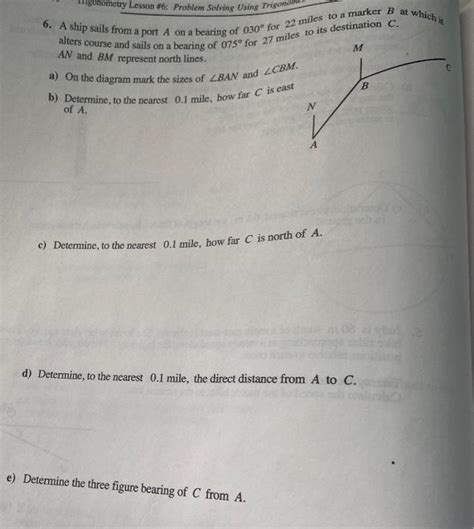 solved ngonometry lesson 6 problem solving using trigonom