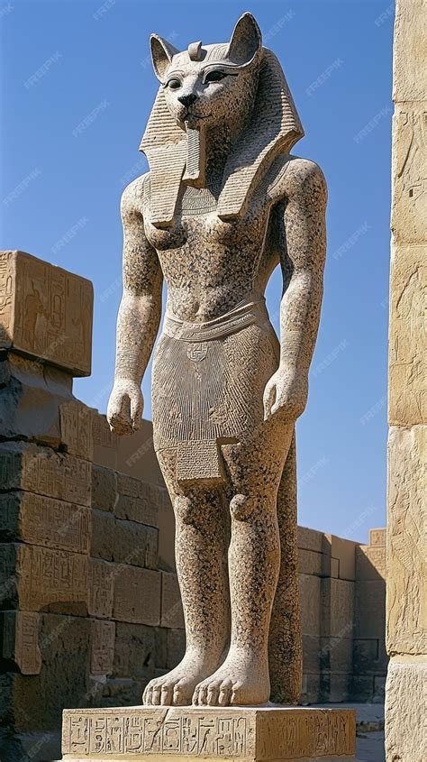 Majestic Statue Of Sekhmet Stands Tall At Karnak Showcasing Intricate