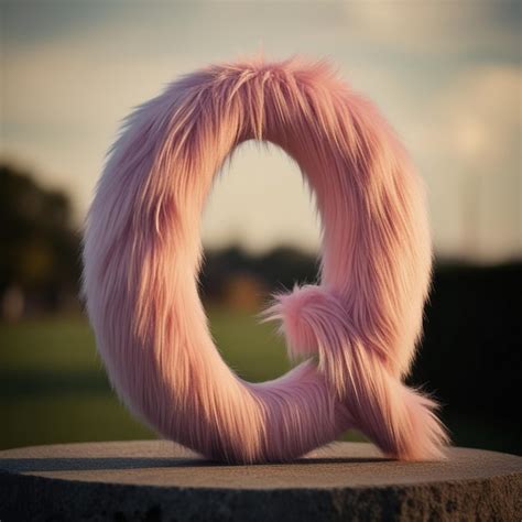 Premium Photo Fluffy Textures Letter Q With 3d Rendering Of Furry