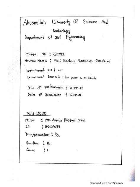 Flow Through V Notch Pdf