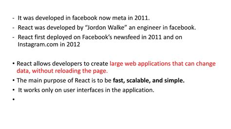 Reactjs Notespptx For Web Development Tutorial And Theory Pptx Web Development Internet