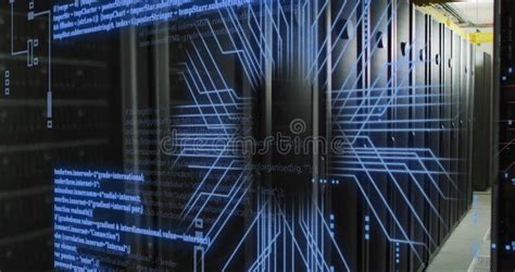 Image Of Digital Data Processing And Circuit Board Over Computer