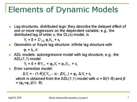 Advanced Econometrics Lecture 6 Multivariate Time Series Models