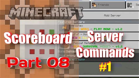 How To Use Scoreboard Command Toturials Part 8 Server Commands 1 Youtube
