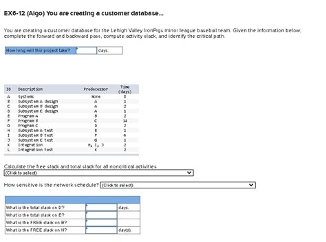 Solved Ex6 12 Algo You Are Creating A Customer Database