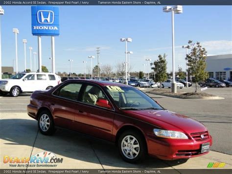 2002 Honda Accord Se Sedan Firepepper Red Pearl Ivory Photo 3