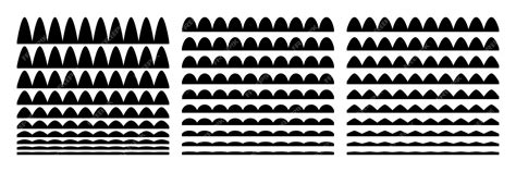 Premium Vector A Set Of Wavy Zigzag Horizontal Wiggly Lines