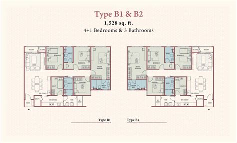 Arinna Type B Unit Layout New Property Launch Kuala Lumpur Selangor