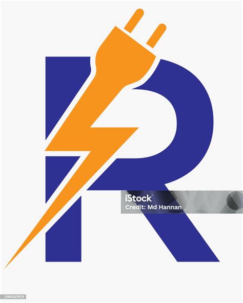 이니셜 R 전기 로고 개념 와 전원 와 전기 플러그 기호 벡터 템플릿 0명에 대한 스톡 벡터 아트 및 기타 이미지 0명 기업 비즈니스 뇌우 Istock