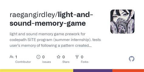 github raegangirdley light and sound memory game light and sound